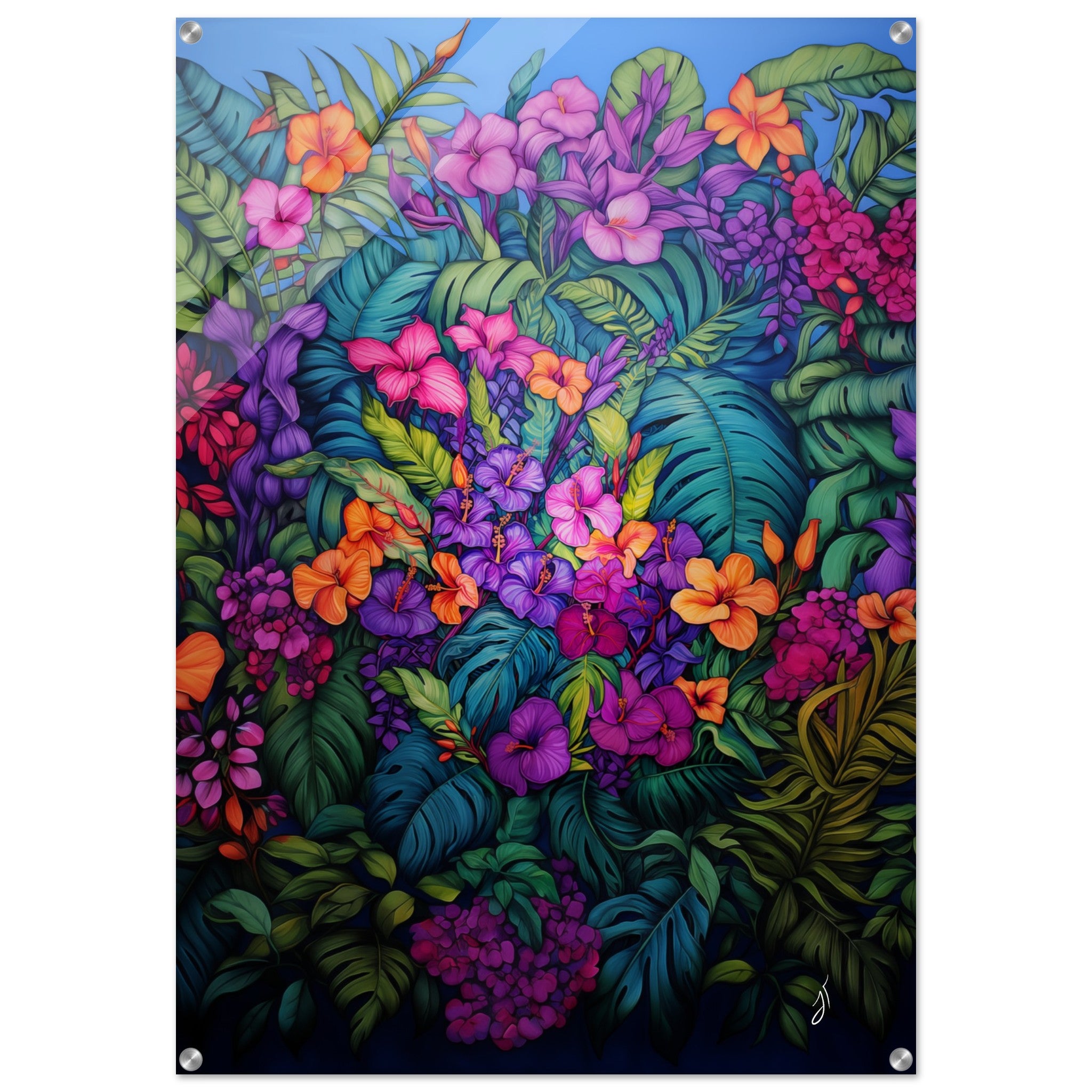 Acrylic Print - LIMITED EDITION - Mrs. J Finch's Tropical Bush - 70 x ...