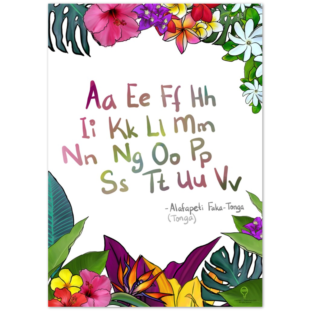 Premium Matte Paper Poster - Tropicana - Alphabet - Tonga – Mrs. J ...